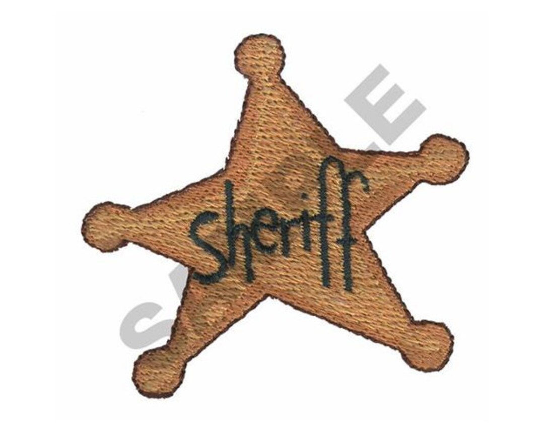 Sheriffs Badge Machine Embroidery Design - Etsy
