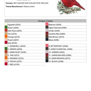 Cardinal - Machine Embroidery Design - Etsy