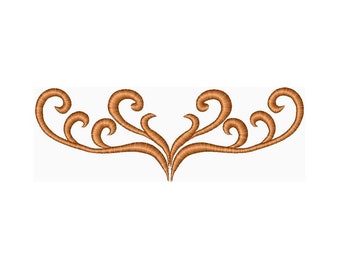 Scroll Machine Embroidery Design - Etsy