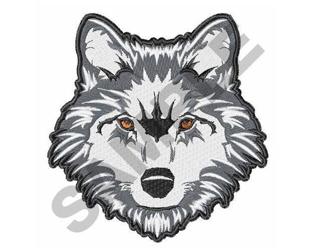 Wolf Head Machine Embroidery Design - Etsy