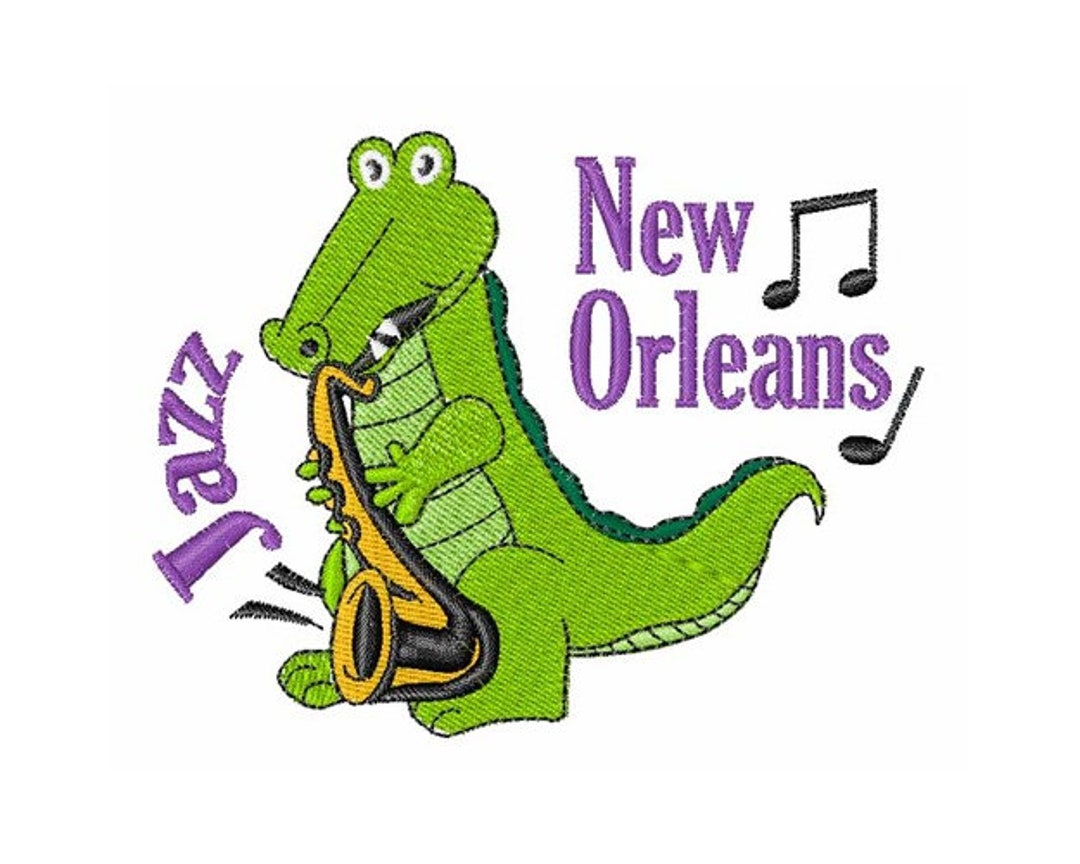 New Orleans Jazz Machine Embroidery Design - Etsy