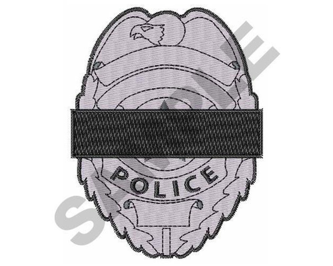 Fallen Officer Badge - Machine Embroidery Design - Etsy