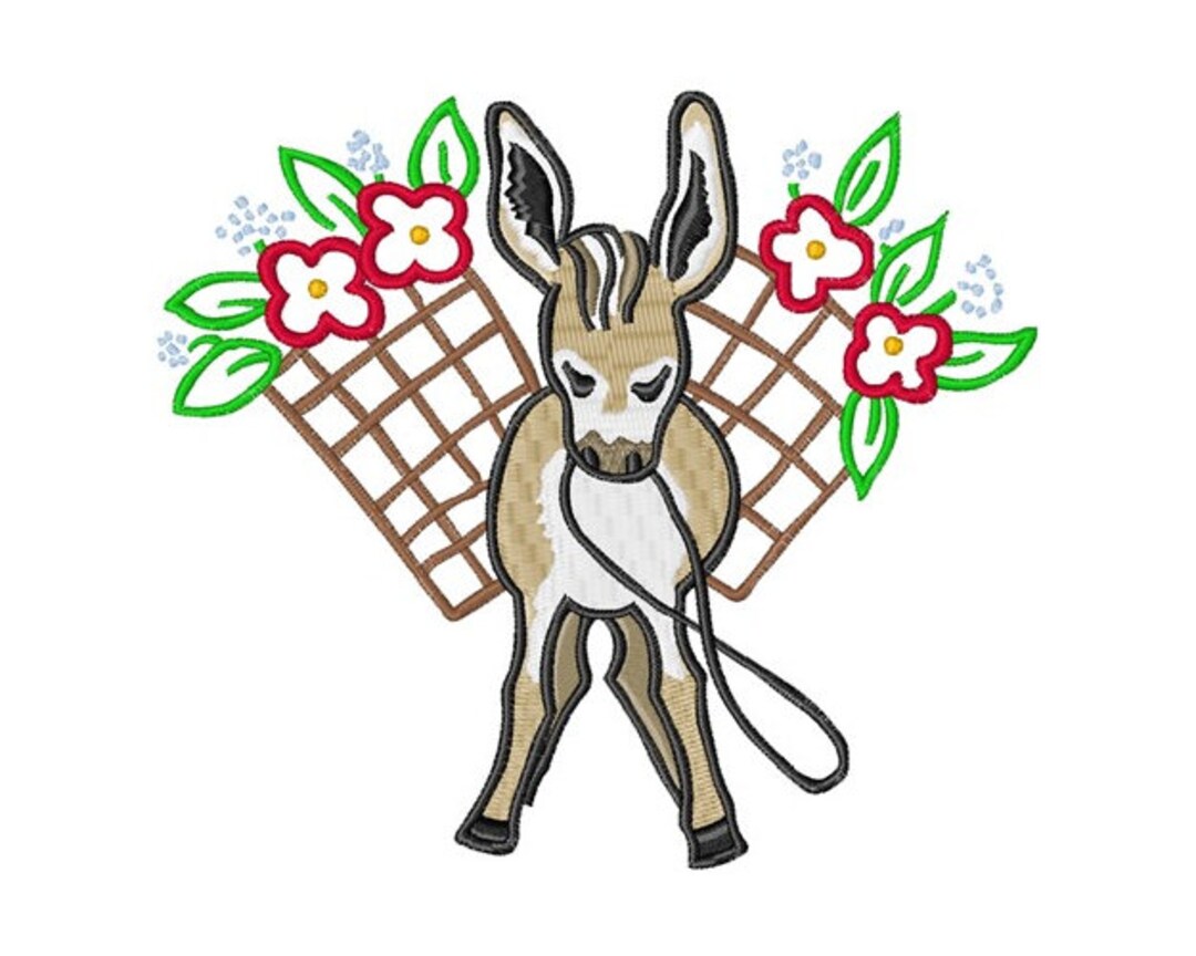 Mexican Burro - Machine Embroidery Design - Etsy