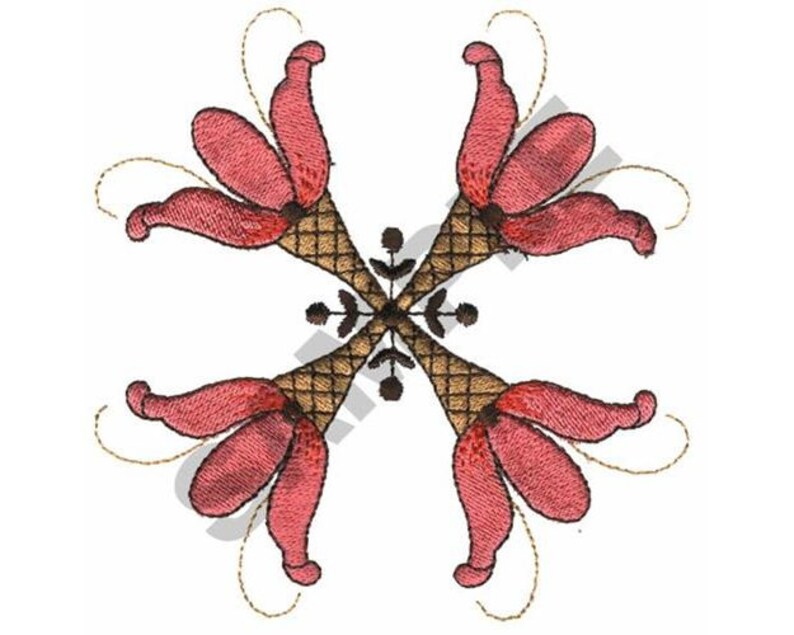 Swiss Folk Art Machine Embroidery Design - Etsy