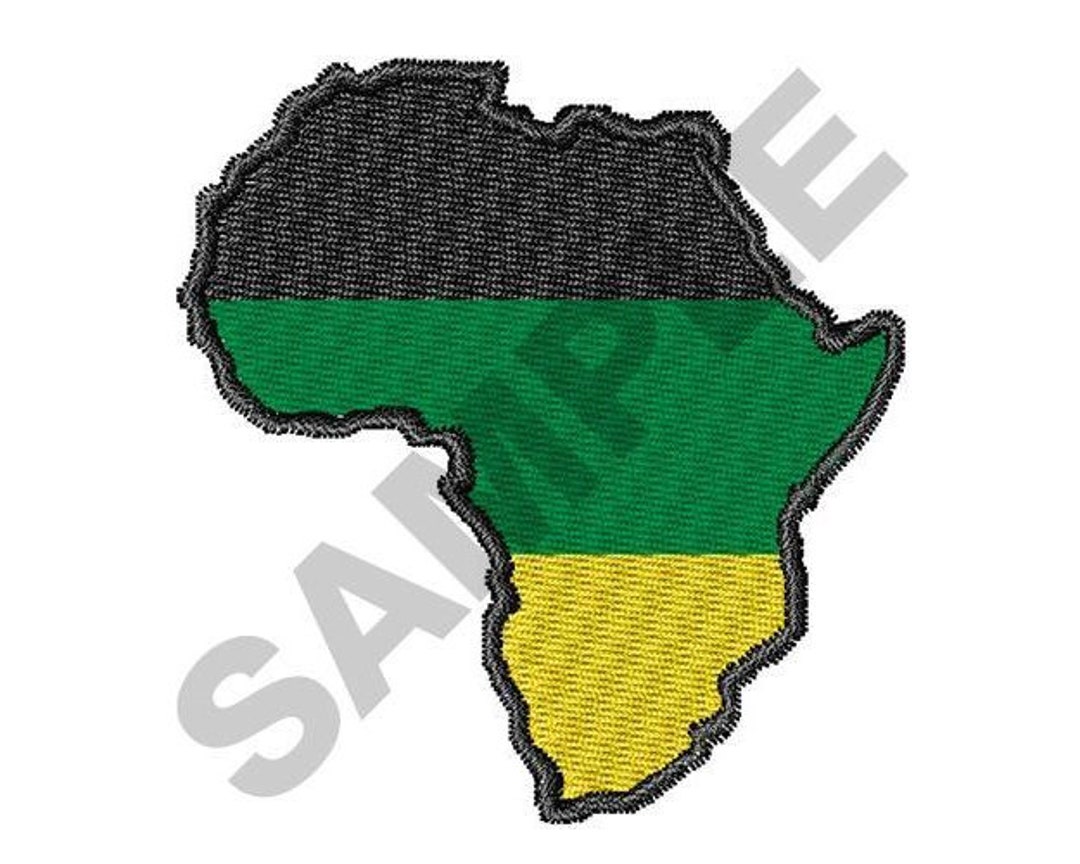 Africa Map Flag Machine Embroidery Design - Etsy