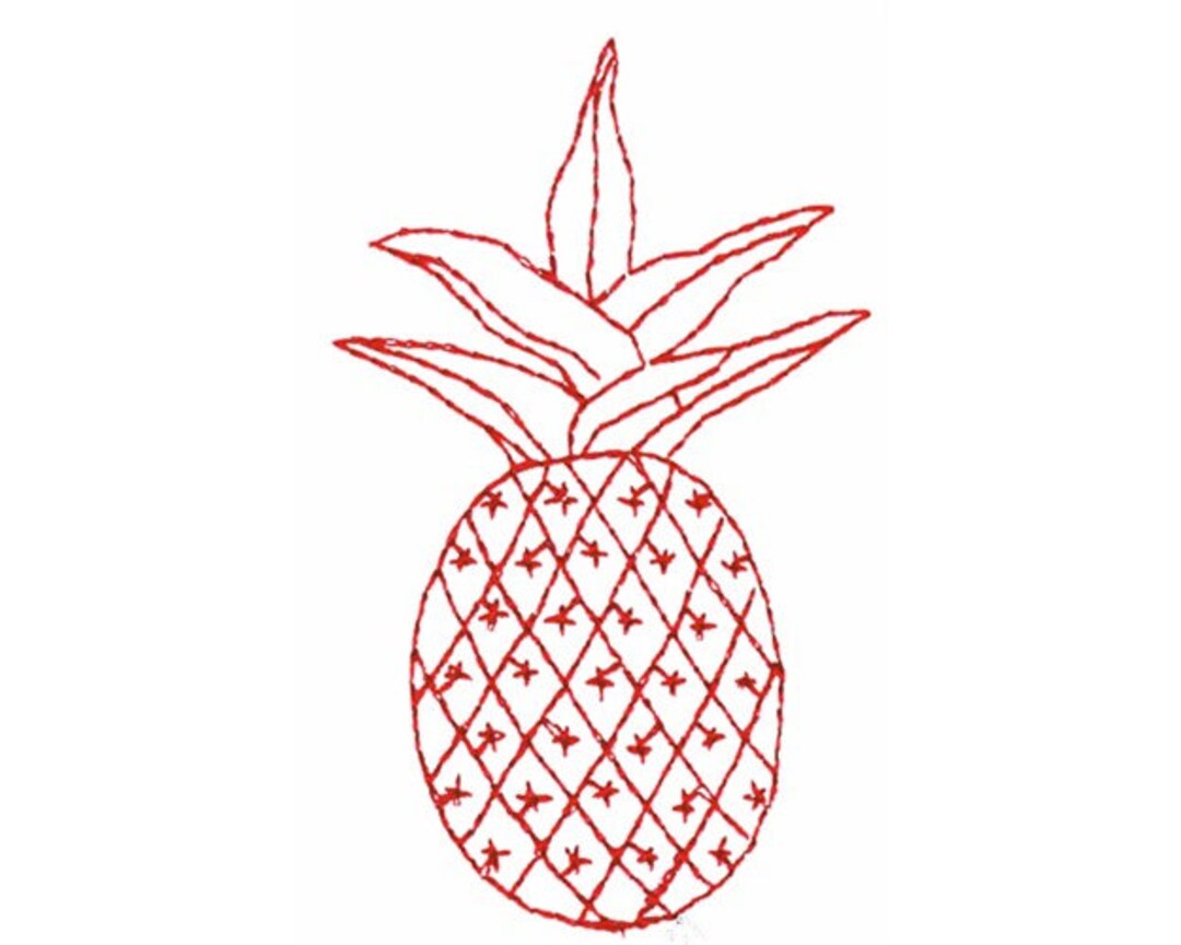 Pineapple Machine Embroidery Design - Etsy