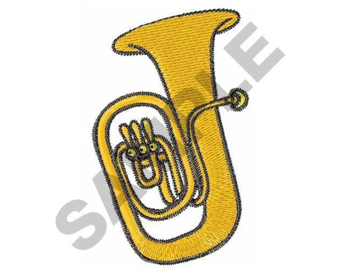 Tuba Instrument - Machine Embroidery Design - Etsy