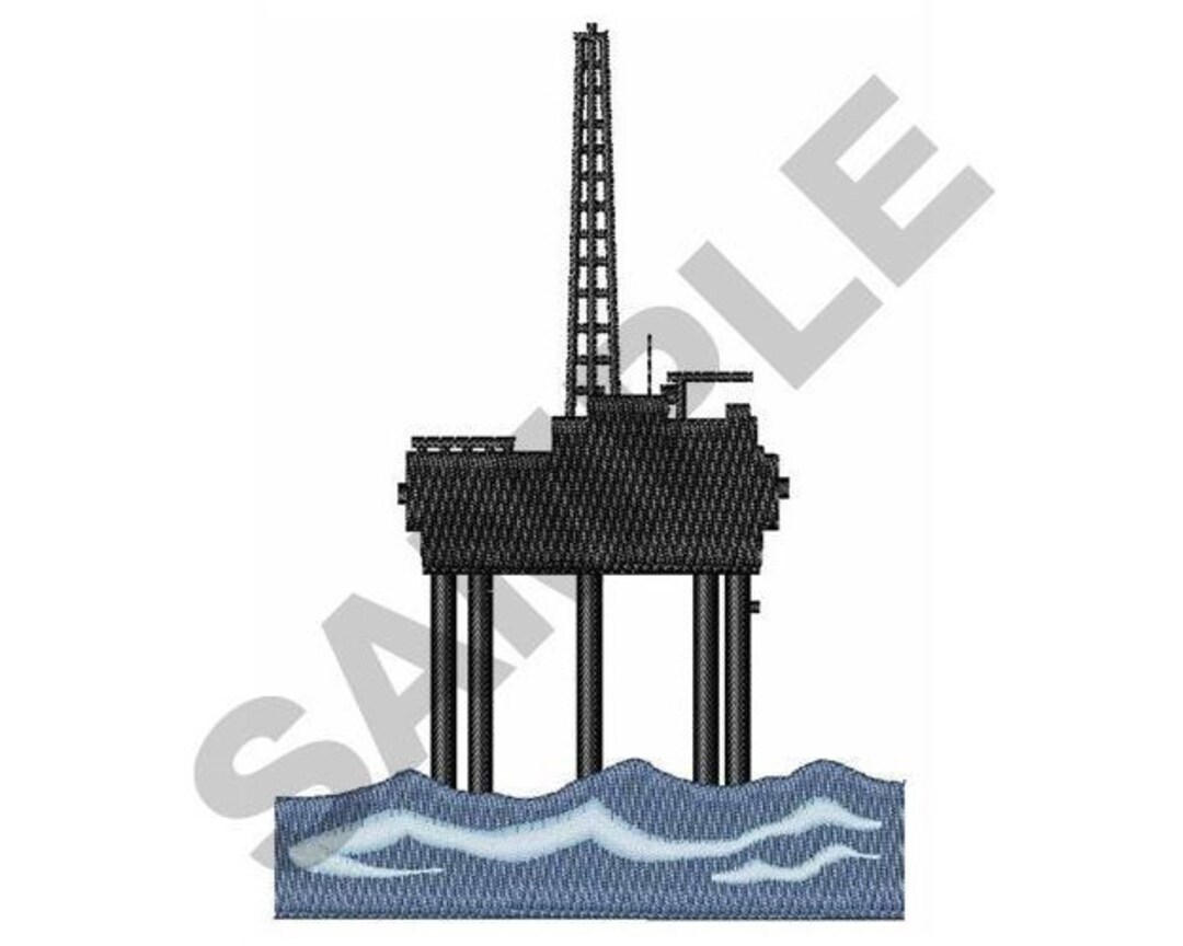 Small Offshore Oil Rig - Machine Embroidery Design - Etsy