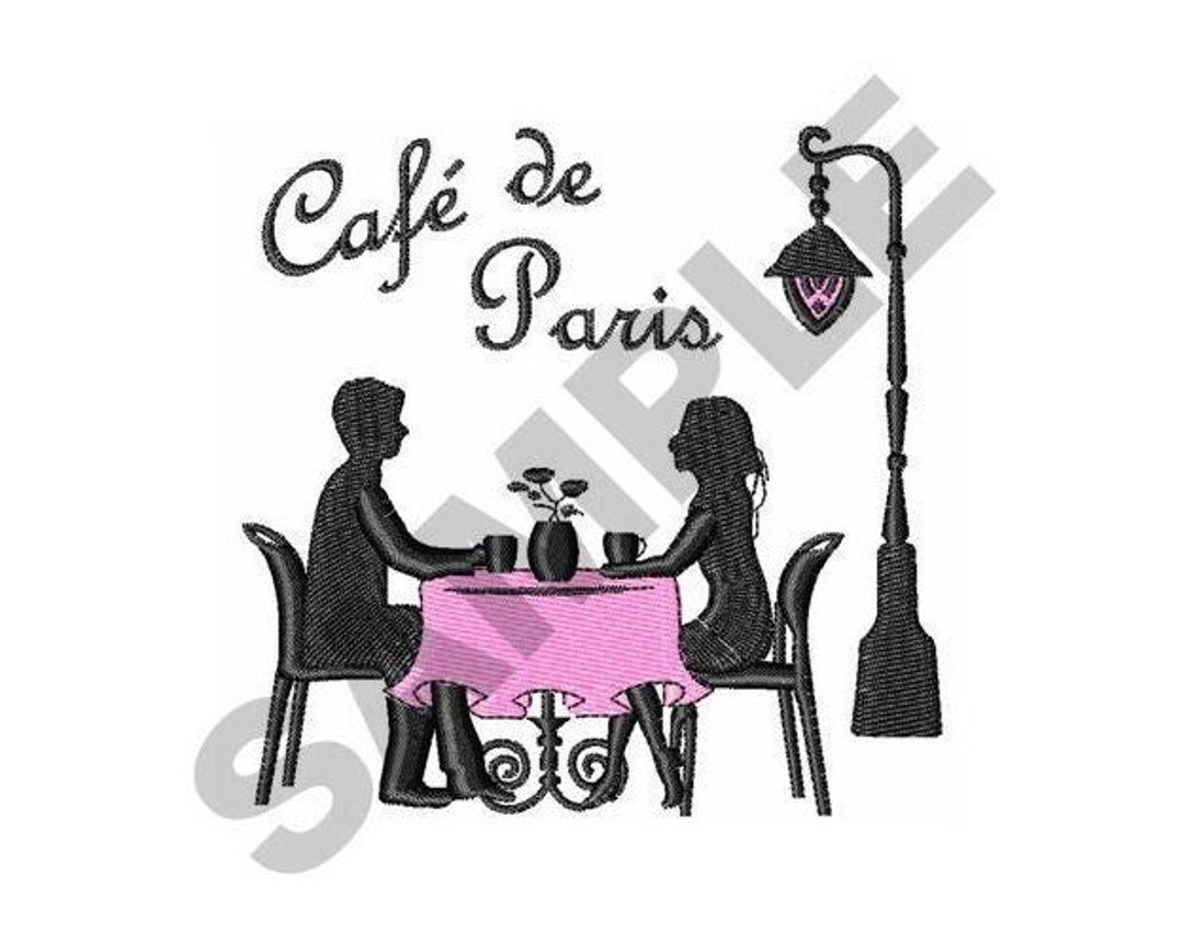 Cafe De Paris - Machine Embroidery Design - Etsy