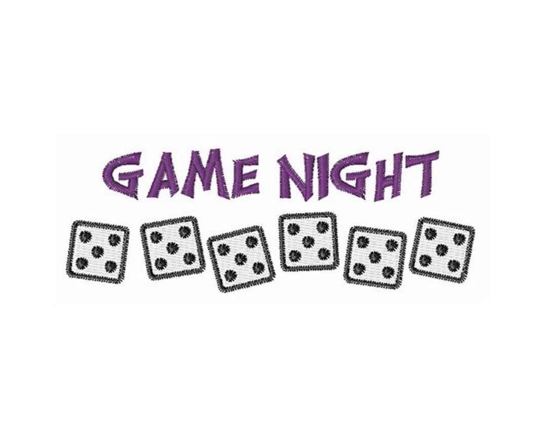 Game Night Machine Embroidery Design - Etsy
