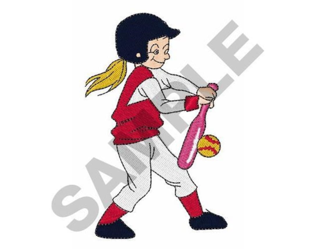 Softball Girl - Machine Embroidery Design - Etsy