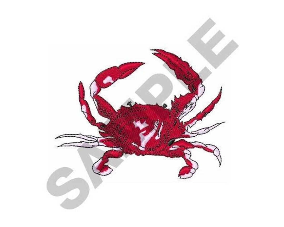 Red Crab Machine Embroidery Design - Etsy