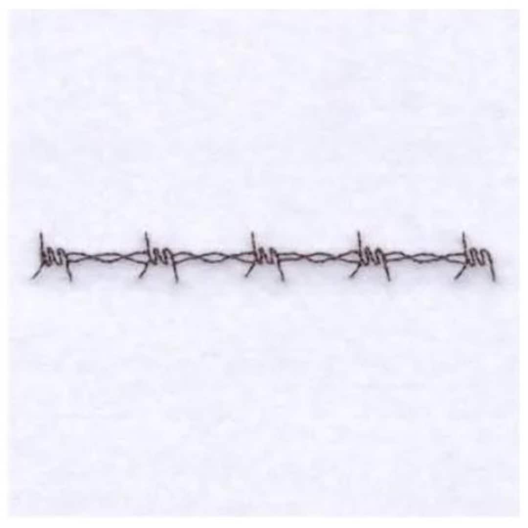 Barbed Wire Line - Machine Embroidery Design, Razor Wire Embroidery ...