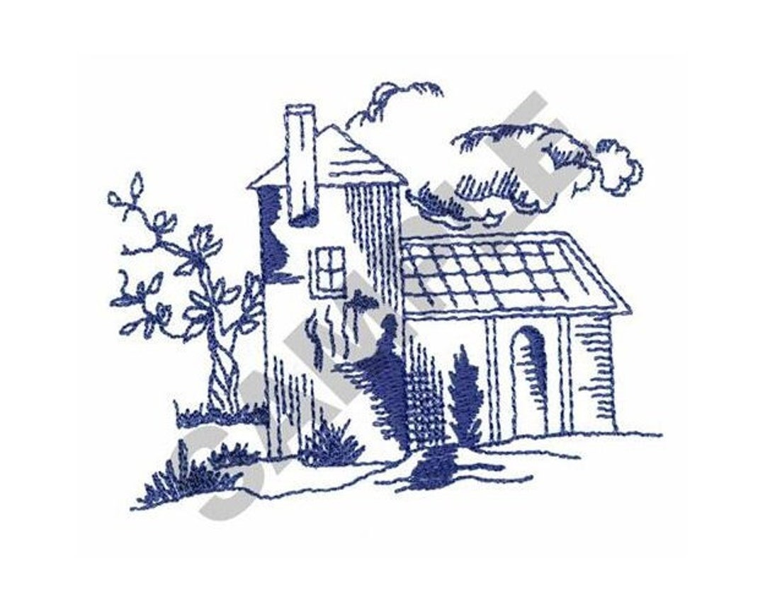 Toile Machine Embroidery Design - Etsy