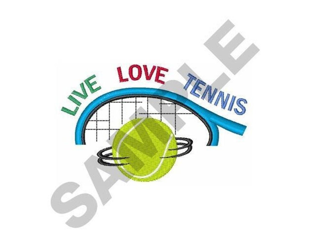 Live Love Tennis - Machine Embroidery Design - Etsy