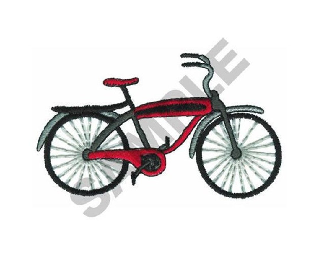 Bicycle Machine Embroidery Design - Etsy