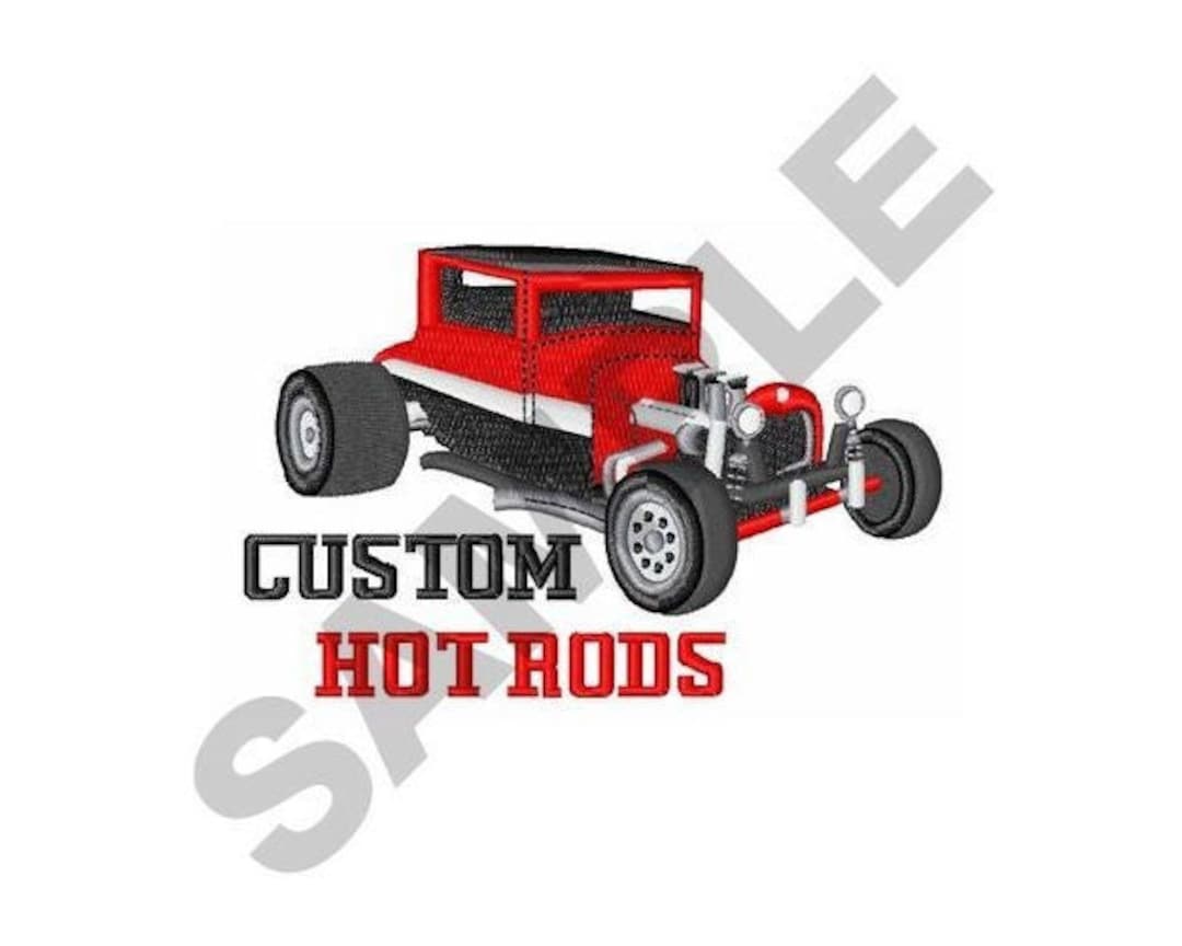 Custom Hot Rods - Machine Embroidery Design - Etsy