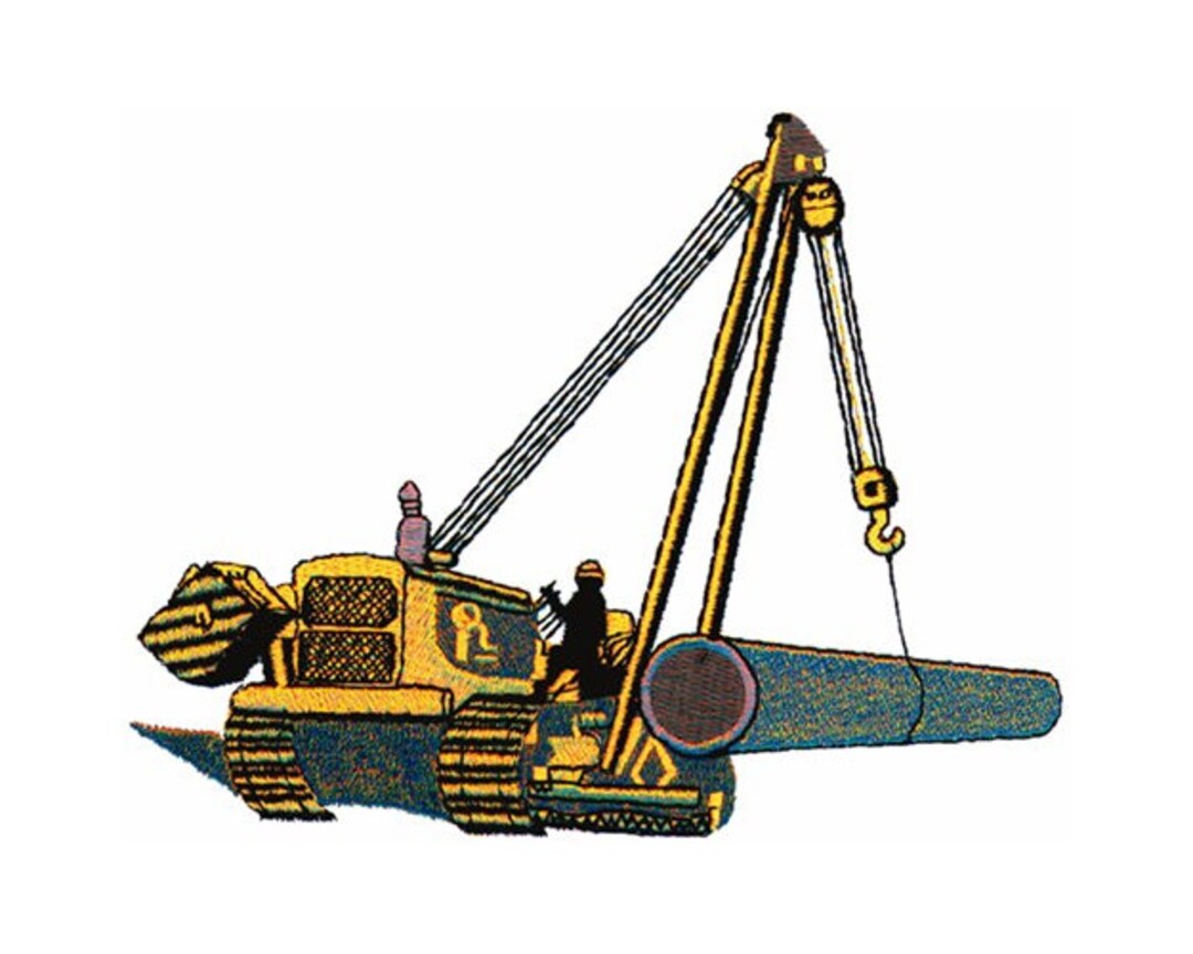 Pipeline Dozer-medium - Machine Embroidery Design - Etsy