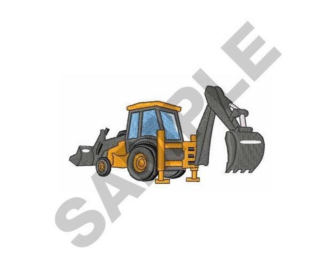 Backhoe - Machine Embroidery Design - Etsy
