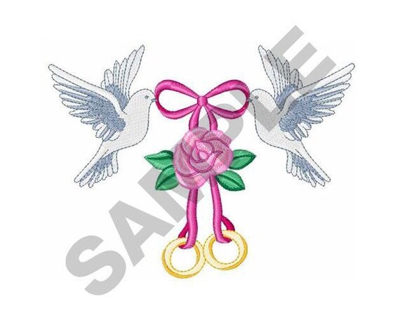 Wedding Doves Embroidery Designs
