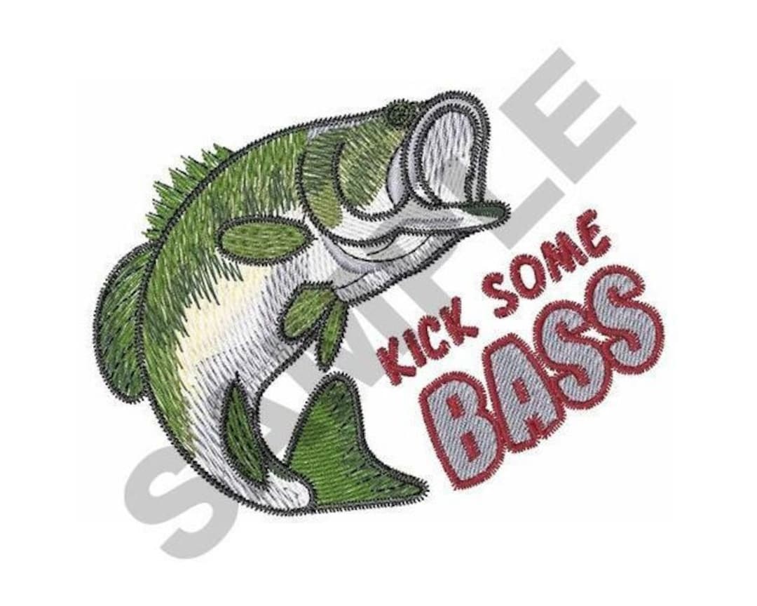 Kick Some Bass - Machine Embroidery Design - Etsy