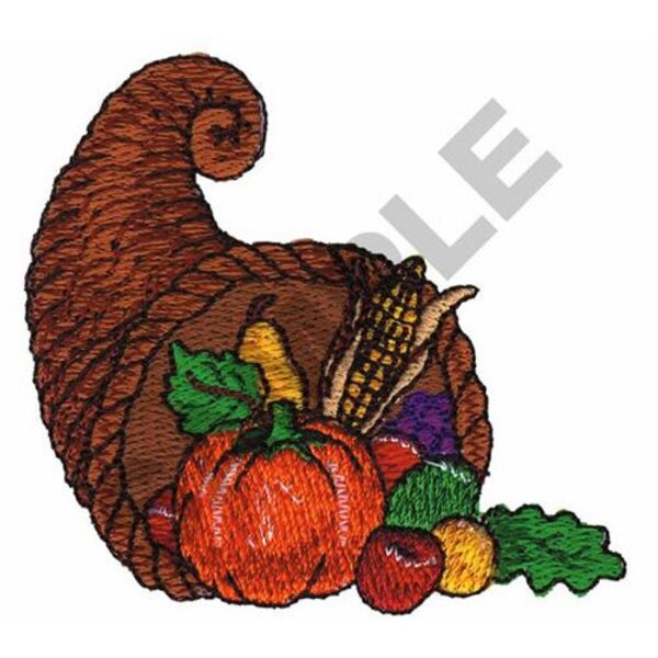 Cornucopia Design Embroidery - Etsy