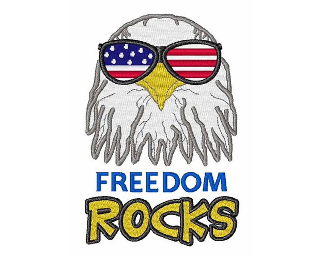 Freedom Rocks Machine Embroidery Design - Etsy