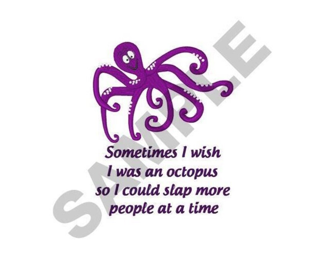 Octopus Slap Machine Embroidery Design - Etsy