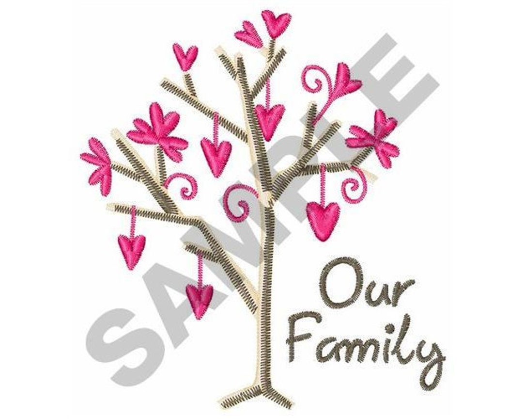 Our Family Tree Machine Embroidery Design - Etsy