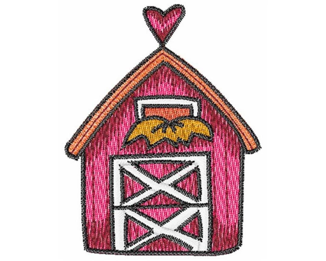 Little Red Barn - Machine Embroidery Design - Etsy