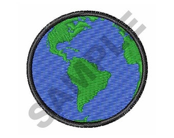 Planet Earth Globe Machine Embroidery Design, Embroidery Designs ...