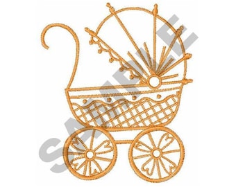 Baby Stroller Carriage Machine Embroidery Design, Embroidery Designs ...