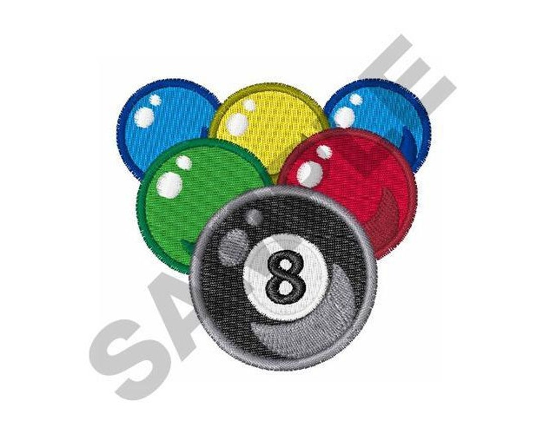 POOL BALLS - Machine Embroidery Design - Etsy