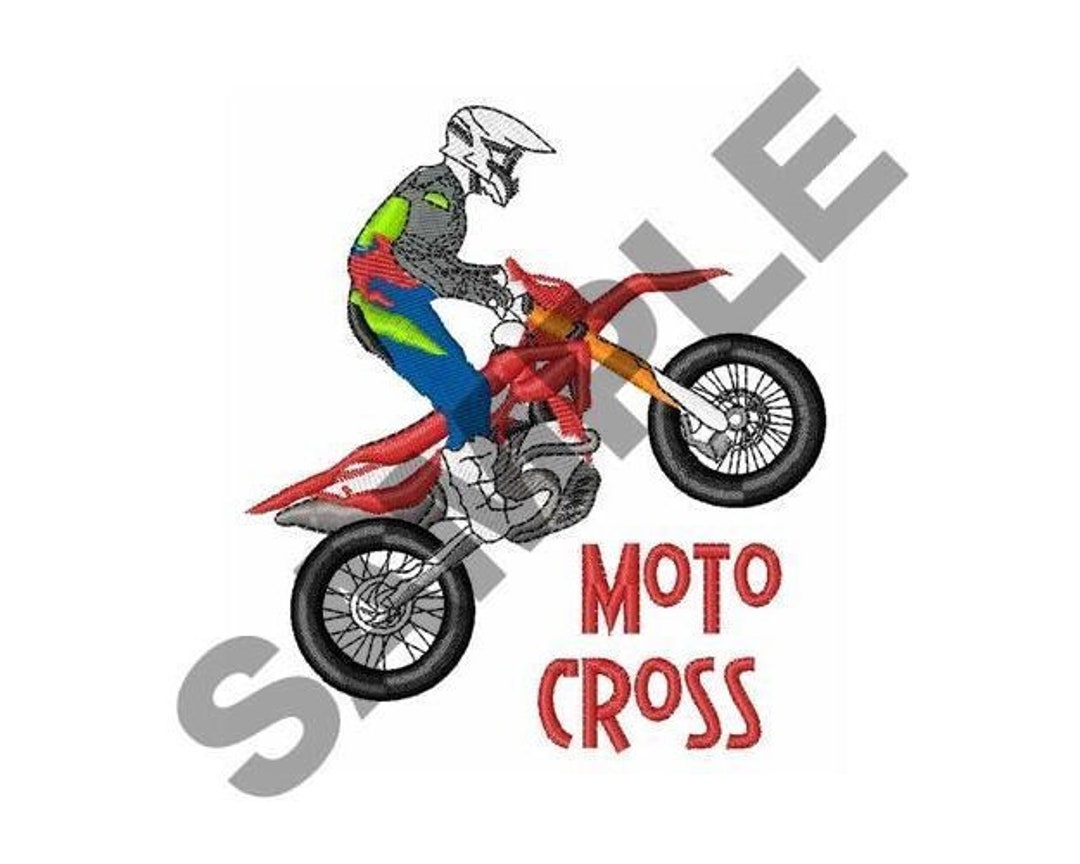Moto Cross - Machine Embroidery Design - Etsy