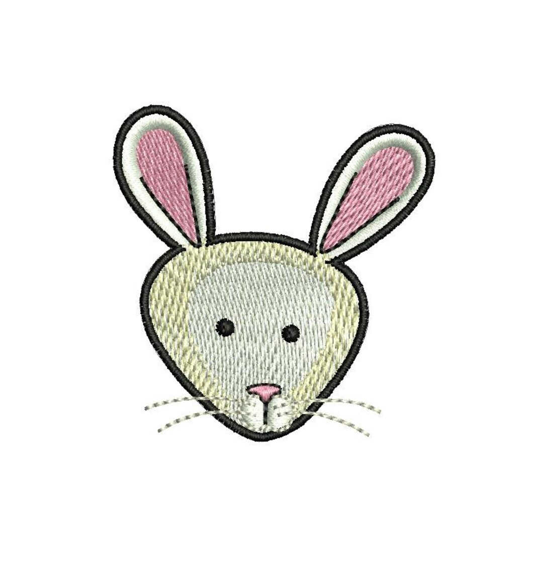 White Bunny Rabbit Machine Embroidery Design - Etsy