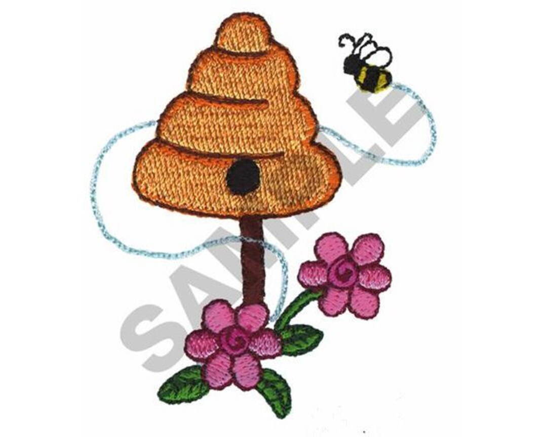 Beehive Machine Embroidery Design - Etsy