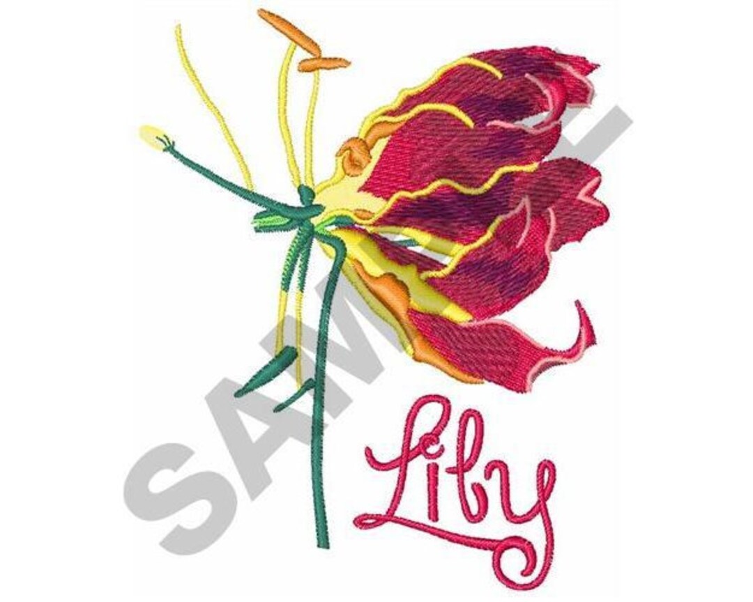 Lily Machine Embroidery Design - Etsy