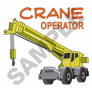 Crane Operator Machine Embroidery Design - Etsy