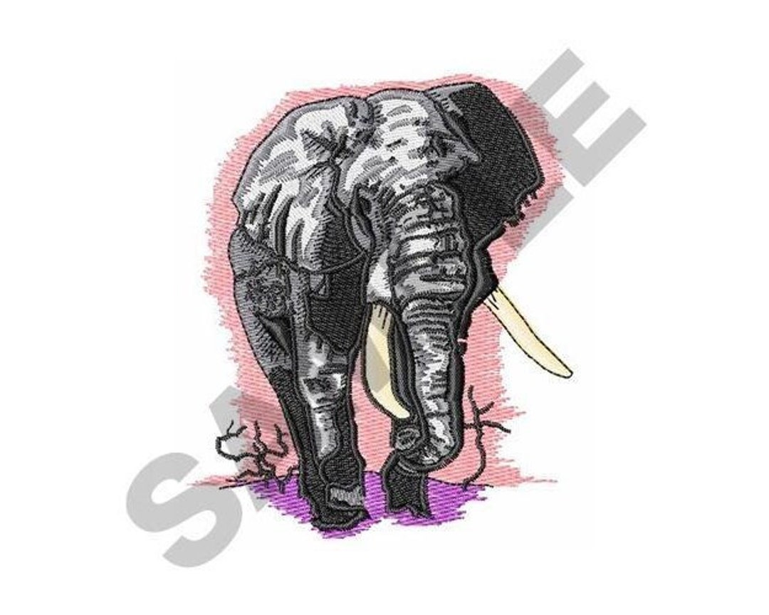 Elephant Machine Embroidery Design - Etsy