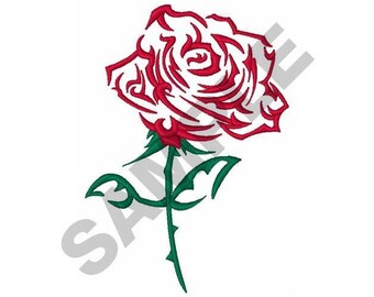 Single Rose Machine Embroidery Design - Etsy