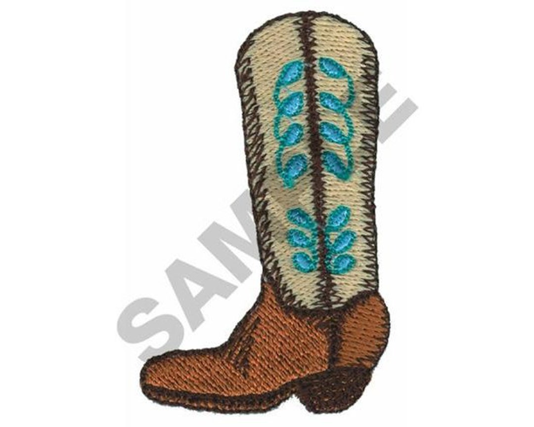 Cowboy Boot - Machine Embroidery Design - Etsy