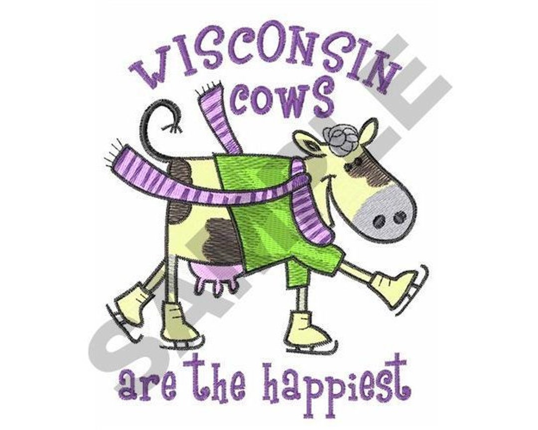 Wisconsin Cows - Machine Embroidery Design - Etsy
