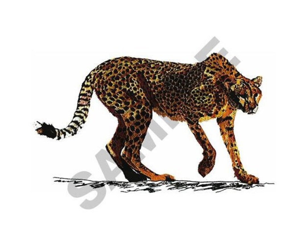 CHEETAH Machine Embroidery Design - Etsy