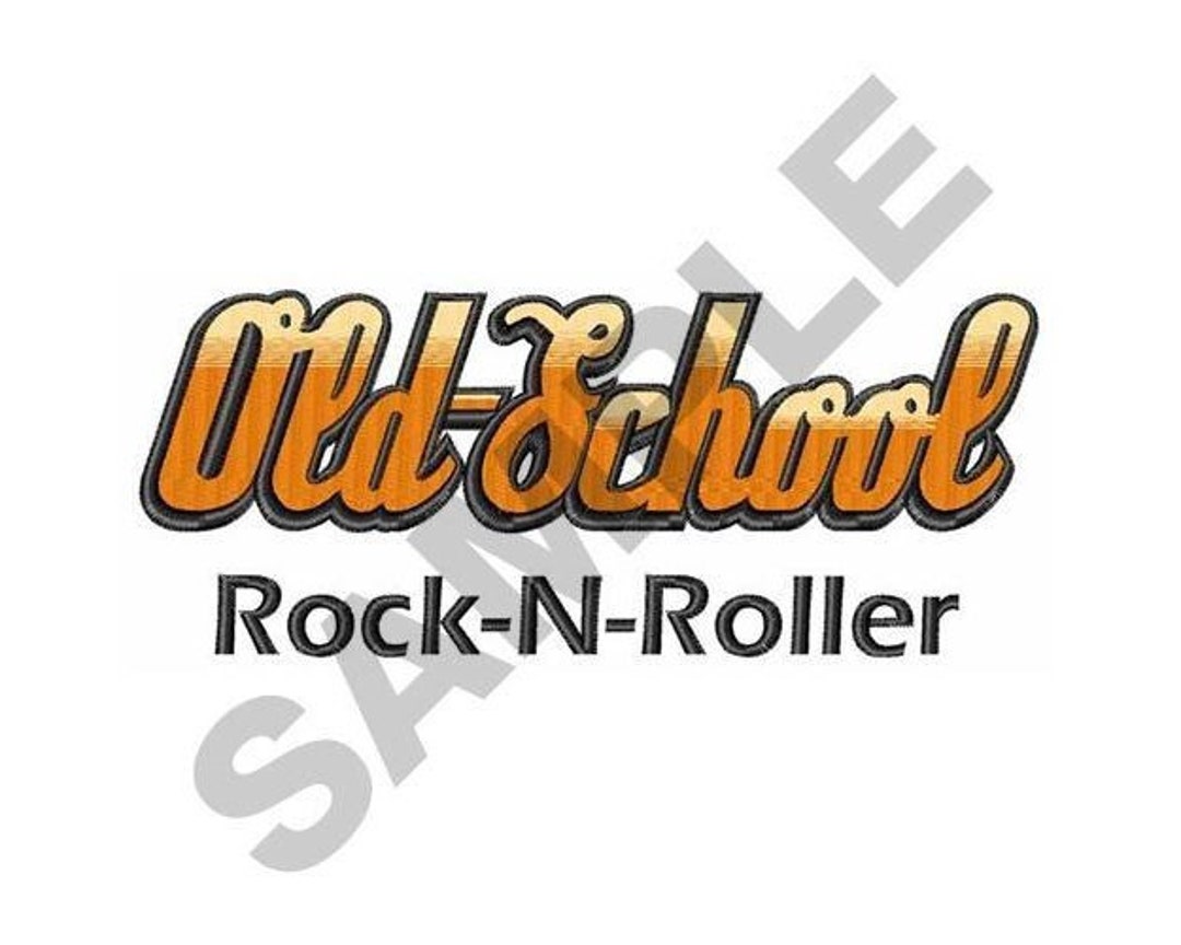 Old School Rock Machine Embroidery Design - Etsy