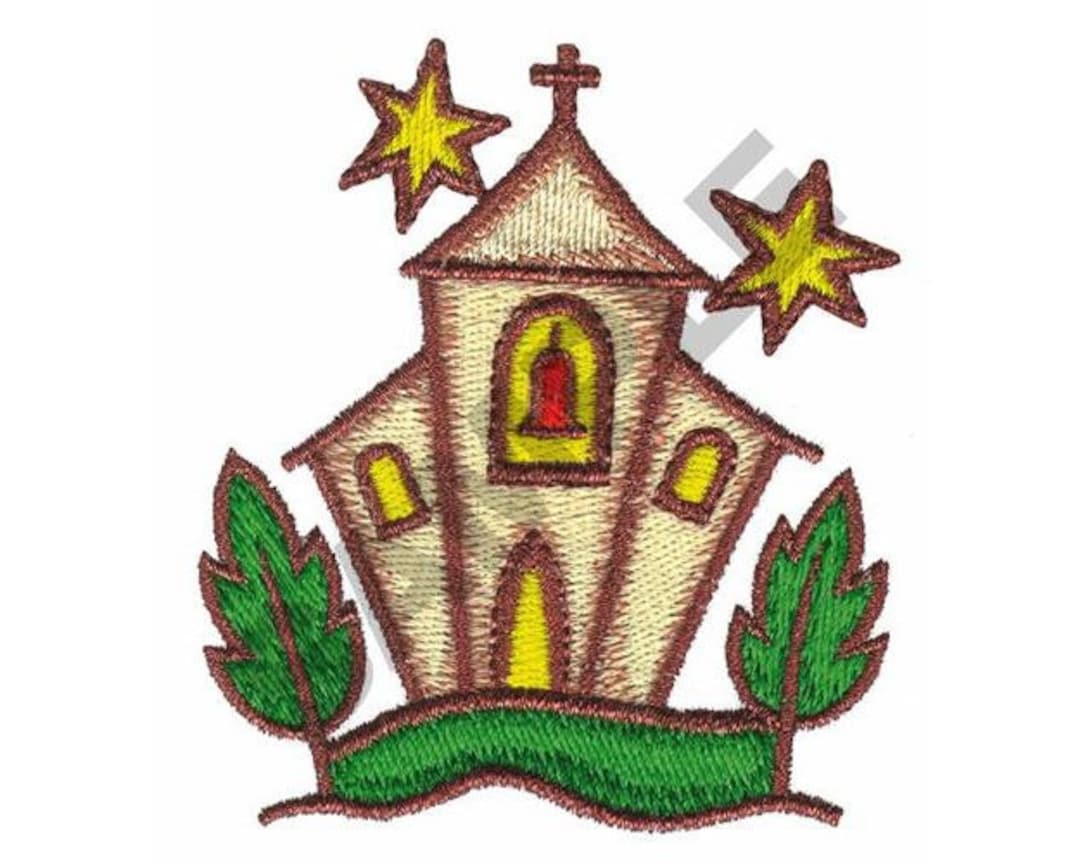 Church Machine Embroidery Design - Etsy