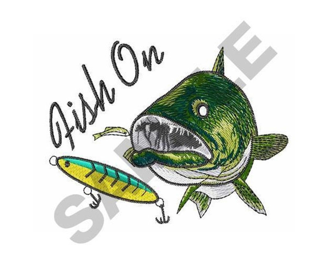 Fish on Machine Embroidery Design - Etsy