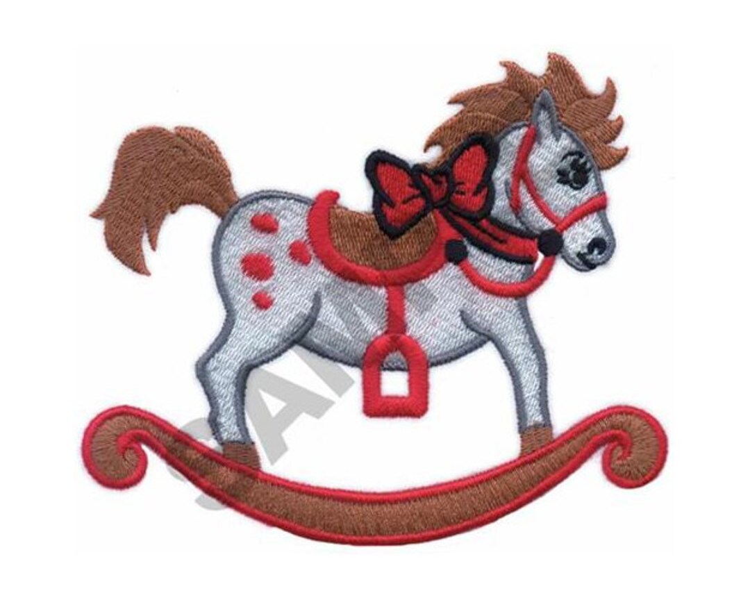 Rocking Horse Machine Embroidery Design - Etsy