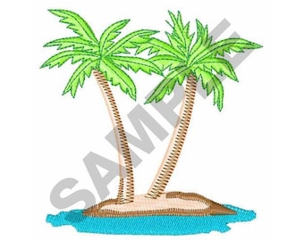 Palm Trees EMBROIDERY DESIGN FILE Instant Download Summer Beach Island ...