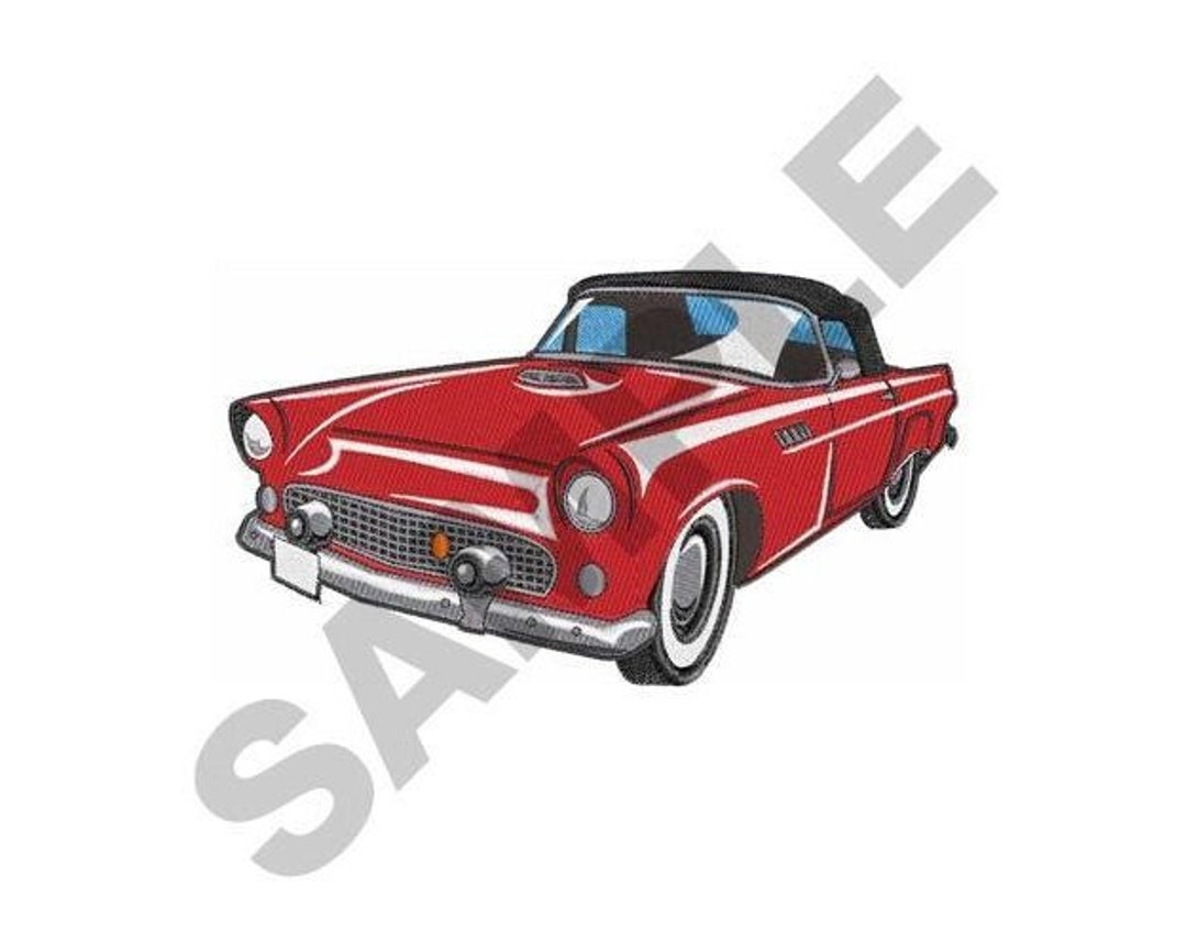 LARGE CLASSIC CAR - Machine Embroidery Design - Etsy