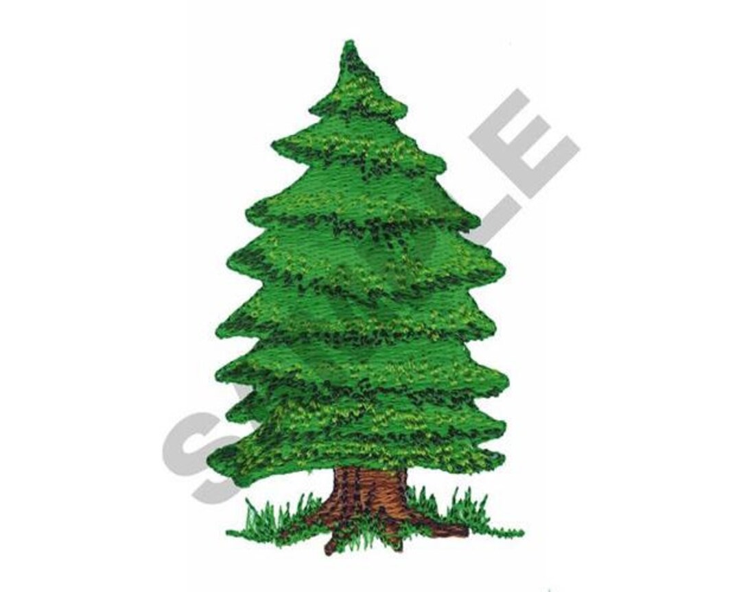 Pine Tree Machine Embroidery Design - Etsy